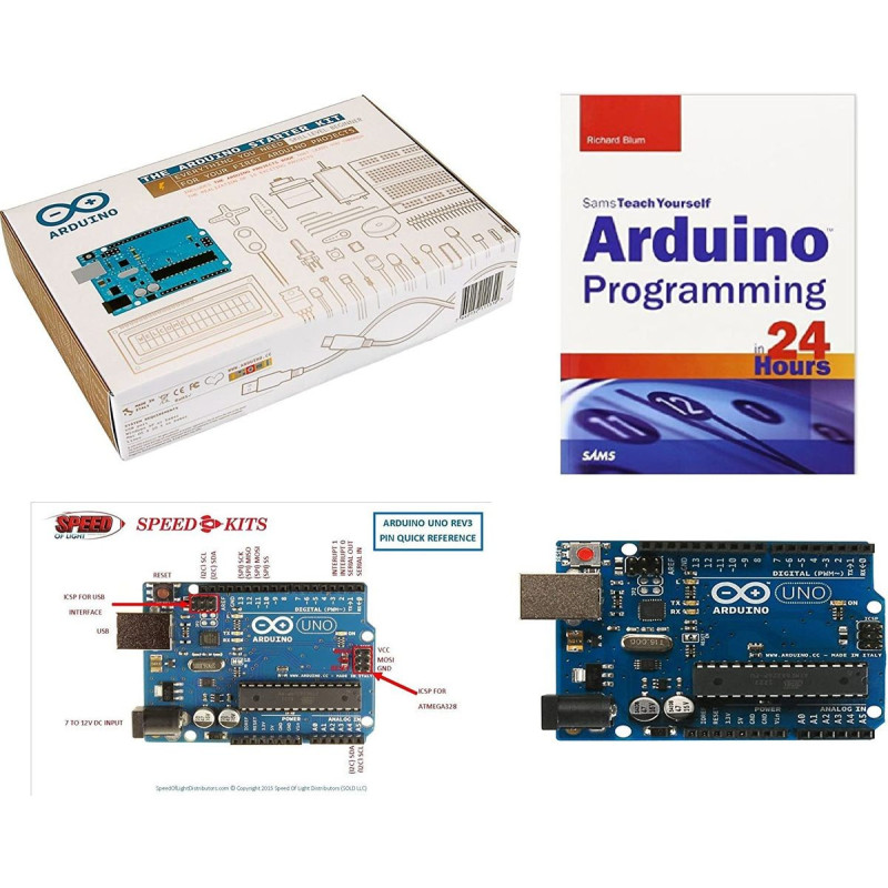 Arduino UNO K000007 Starter Kit Projects Book Breadboard Components Kit